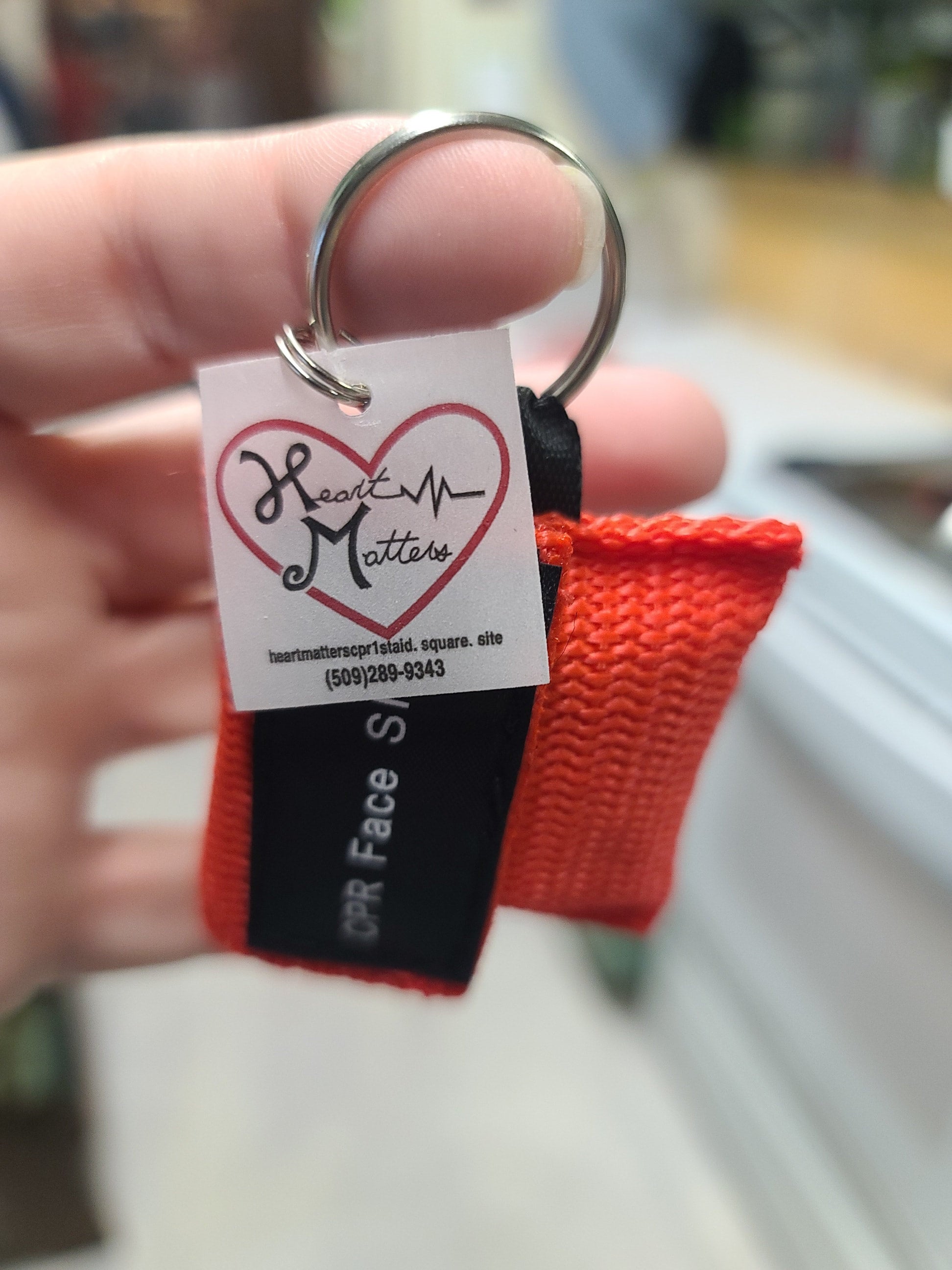 CPR Keychain Face Shield | Heart Matters Education Group, LLC